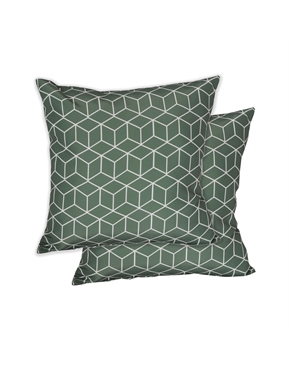 Green Cube | Water Resistant Scatter Cushions ? Pack of 2 | Scott's of Stow