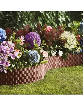 Flexible Faux Rattan Garden Border Edging - Pack of 4 | Scott's of Stow