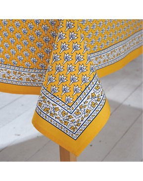 132 x 132cm | Traditional Indian Hand Printed Tablecloth | Gift Discoveries