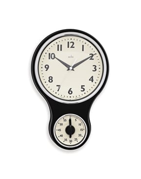 Black | Retro Clock with Timer | Scott's of Stow