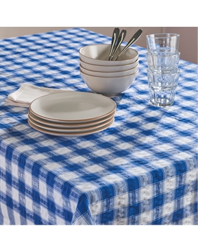 92cm Square | Seersucker Gingham Check Tablecloths | Scott's of Stow
