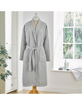 Grey | Lightweight Waffle Robe | Scott's of Stow