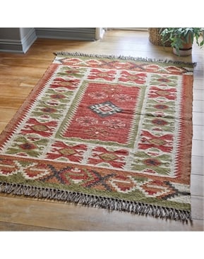 120x180cm | Kilim Wool & Jute Rug | Scott's of Stow