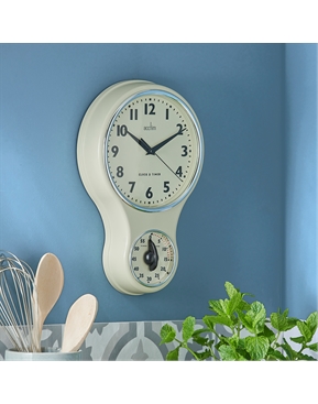 Cream | Retro Clock with Timer | Scott's of Stow