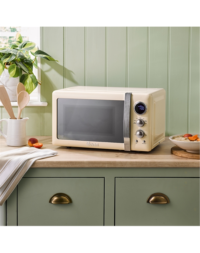 Buttermilk | Swan Retro Microwave | Pure Collection