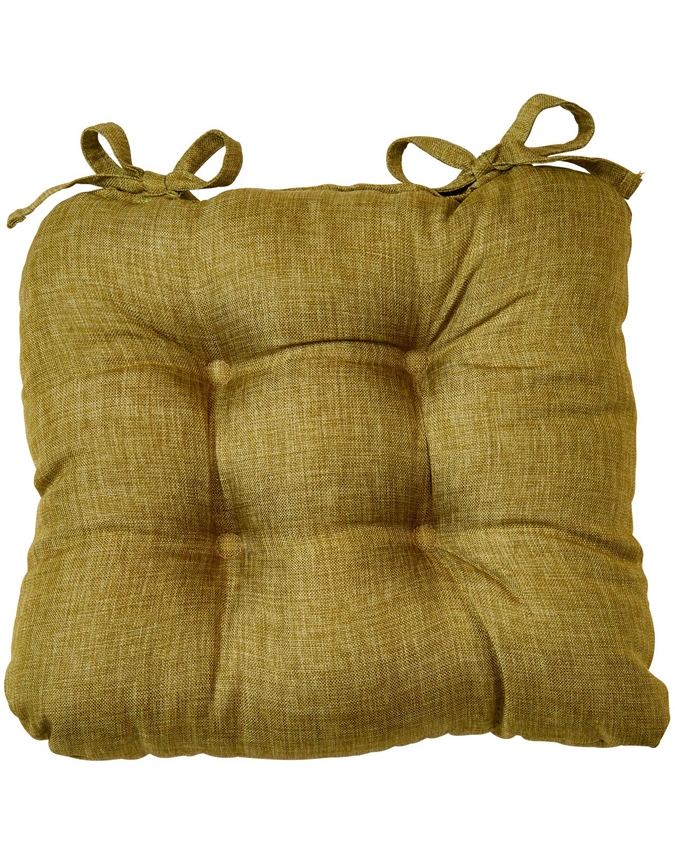Olive | Foxcote Button-effect Seat Cushion | Scott's of Stow