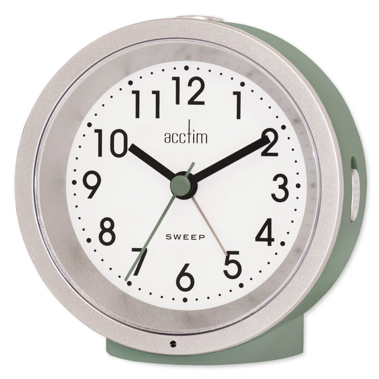 White | Silent Sweeping Alarm Clock | Scott's of Stow