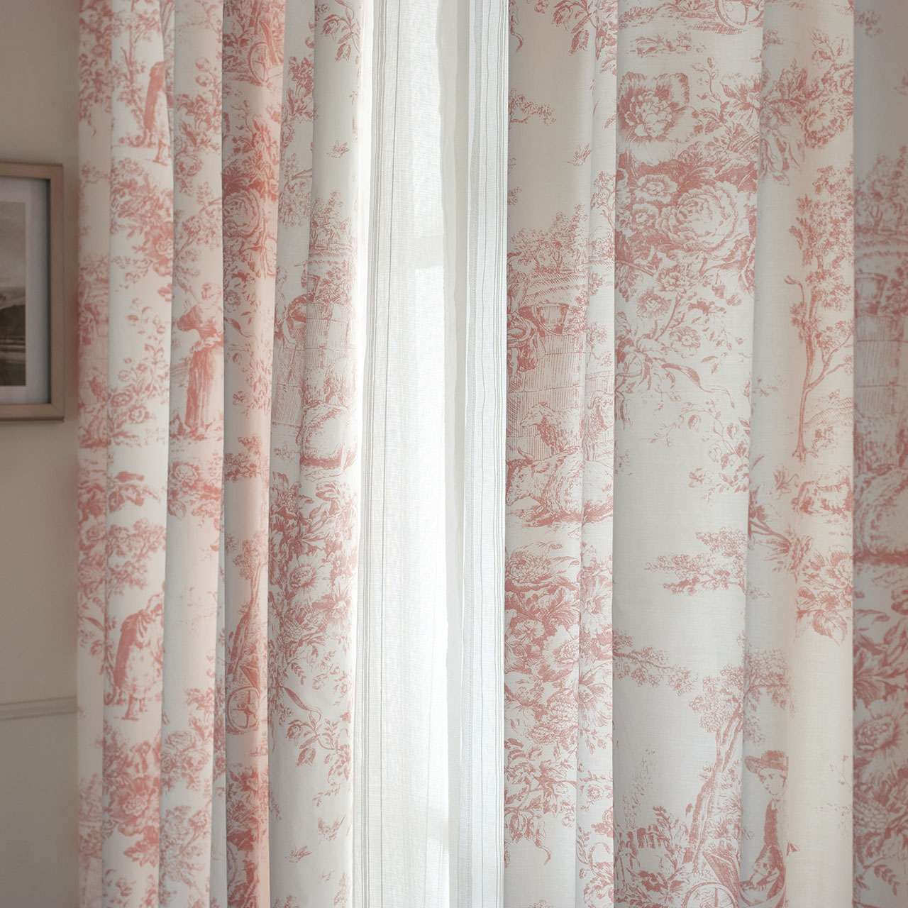 168 x 137cm | Toile de Jouy Curtains | Scott's of Stow
